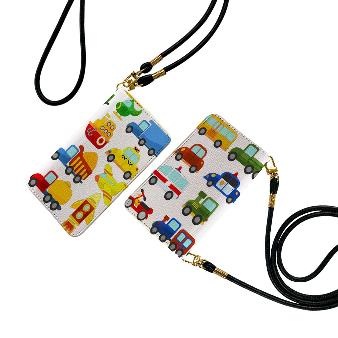 商品特徴・ショルダー付き手帳型スマホケース・シームレスな全面デザイン（内側は落ち着いたオフホワイト）・外側は高品質の人工革を使用・内側にはスマホを装着するケースが付属・機種専用のカメラホール仕様でケースを装着したままの撮影が可能・ワンセグや...