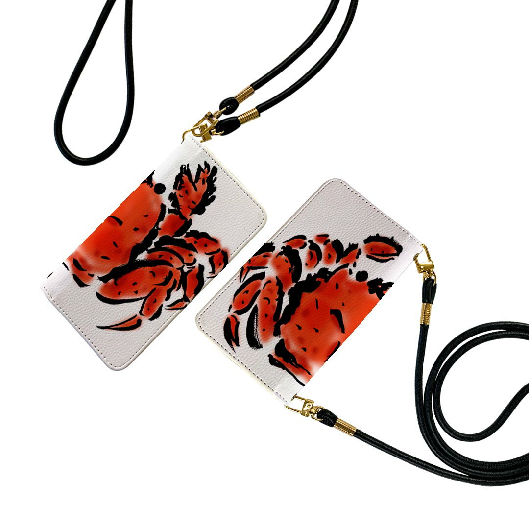 商品特徴・ショルダー付き手帳型スマホケース・シームレスな全面デザイン（内側は落ち着いたオフホワイト）・外側は高品質の人工革を使用・内側にはスマホを装着するケースが付属・機種専用のカメラホール仕様でケースを装着したままの撮影が可能・ワンセグや...