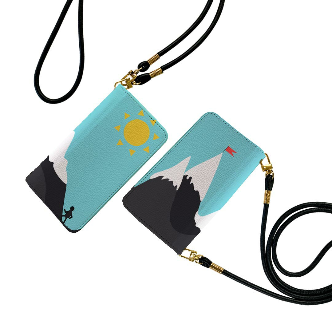 商品特徴・ショルダー付き手帳型スマホケース・シームレスな全面デザイン（内側は落ち着いたオフホワイト）・外側は高品質の人工革を使用・内側にはスマホを装着するケースが付属・機種専用のカメラホール仕様でケースを装着したままの撮影が可能・ワンセグや...