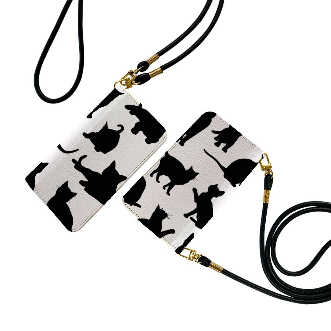 商品特徴・ショルダー付き手帳型スマホケース・シームレスな全面デザイン（内側は落ち着いたオフホワイト）・外側は高品質の人工革を使用・内側にはスマホを装着するケースが付属・機種専用のカメラホール仕様でケースを装着したままの撮影が可能・ワンセグや...