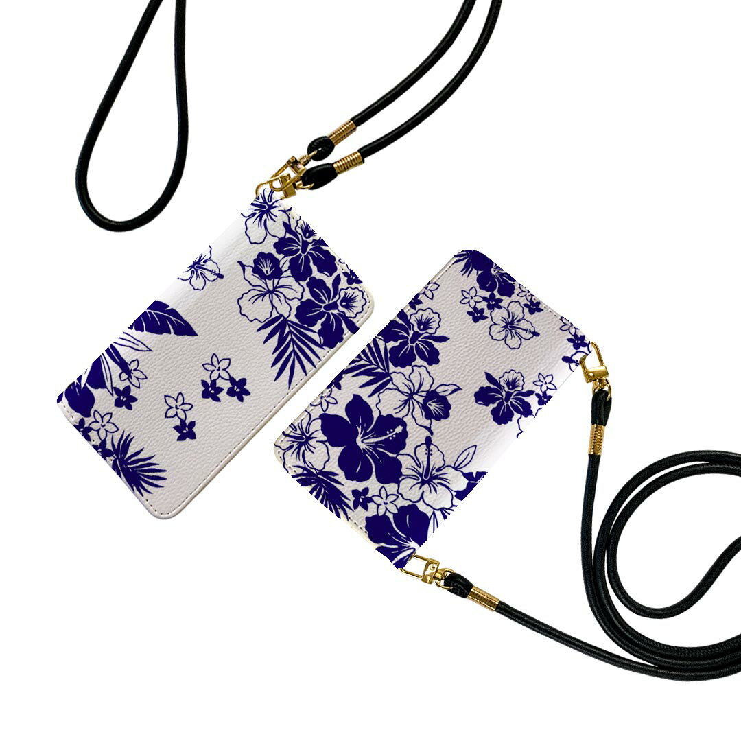 商品特徴・ショルダー付き手帳型スマホケース・シームレスな全面デザイン（内側は落ち着いたオフホワイト）・外側は高品質の人工革を使用・内側にはスマホを装着するケースが付属・機種専用のカメラホール仕様でケースを装着したままの撮影が可能・ワンセグや...