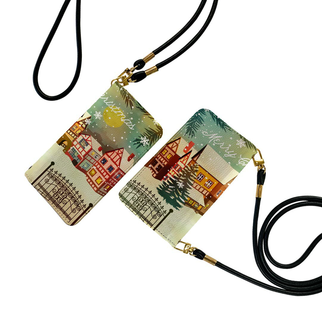 商品特徴・ショルダー付き手帳型スマホケース・シームレスな全面デザイン（内側は落ち着いたオフホワイト）・外側は高品質の人工革を使用・内側にはスマホを装着するケースが付属・機種専用のカメラホール仕様でケースを装着したままの撮影が可能・ワンセグや...