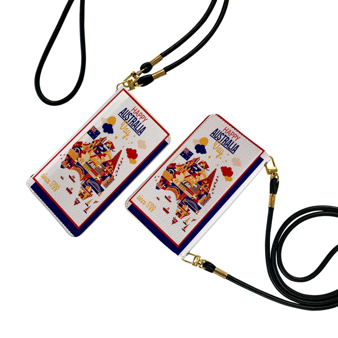 商品特徴・ショルダー付き手帳型スマホケース・シームレスな全面デザイン（内側は落ち着いたオフホワイト）・外側は高品質の人工革を使用・内側にはスマホを装着するケースが付属・機種専用のカメラホール仕様でケースを装着したままの撮影が可能・ワンセグや...