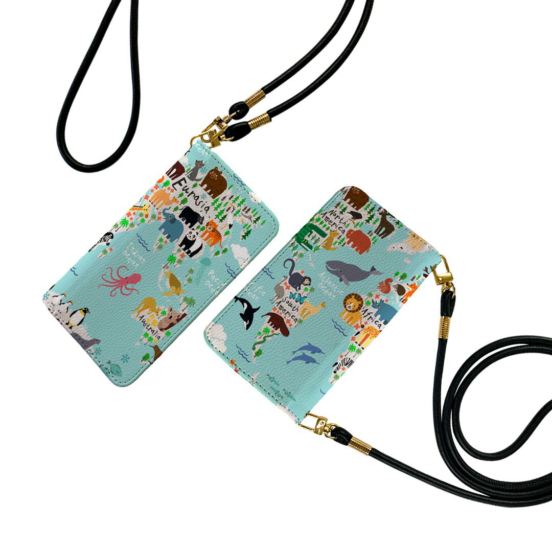 商品特徴・ショルダー付き手帳型スマホケース・シームレスな全面デザイン（内側は落ち着いたオフホワイト）・外側は高品質の人工革を使用・内側にはスマホを装着するケースが付属・機種専用のカメラホール仕様でケースを装着したままの撮影が可能・ワンセグや...