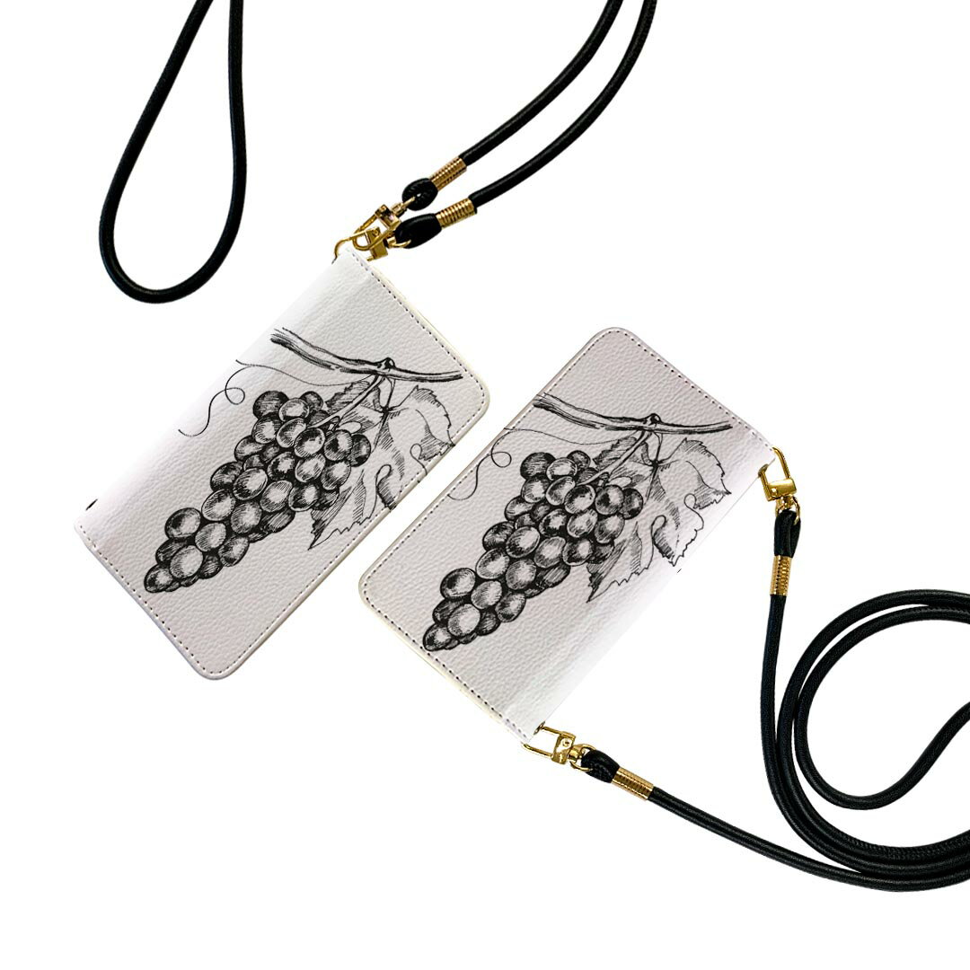 商品特徴・ショルダー付き手帳型スマホケース・シームレスな全面デザイン（内側は落ち着いたオフホワイト）・外側は高品質の人工革を使用・内側にはスマホを装着するケースが付属・機種専用のカメラホール仕様でケースを装着したままの撮影が可能・ワンセグや...