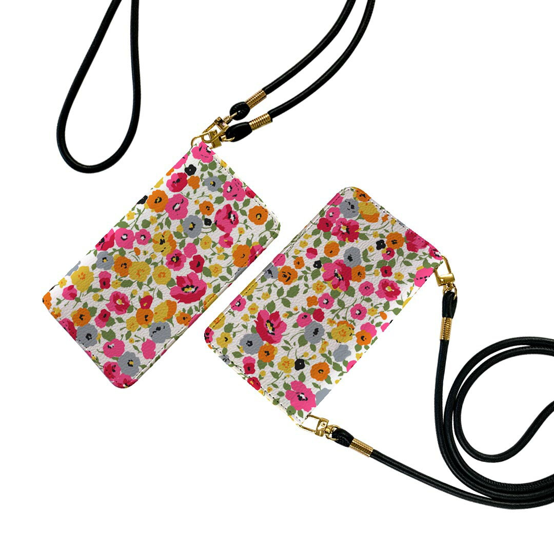 商品特徴・ショルダー付き手帳型スマホケース・シームレスな全面デザイン（内側は落ち着いたオフホワイト）・外側は高品質の人工革を使用・内側にはスマホを装着するケースが付属・機種専用のカメラホール仕様でケースを装着したままの撮影が可能・ワンセグや...