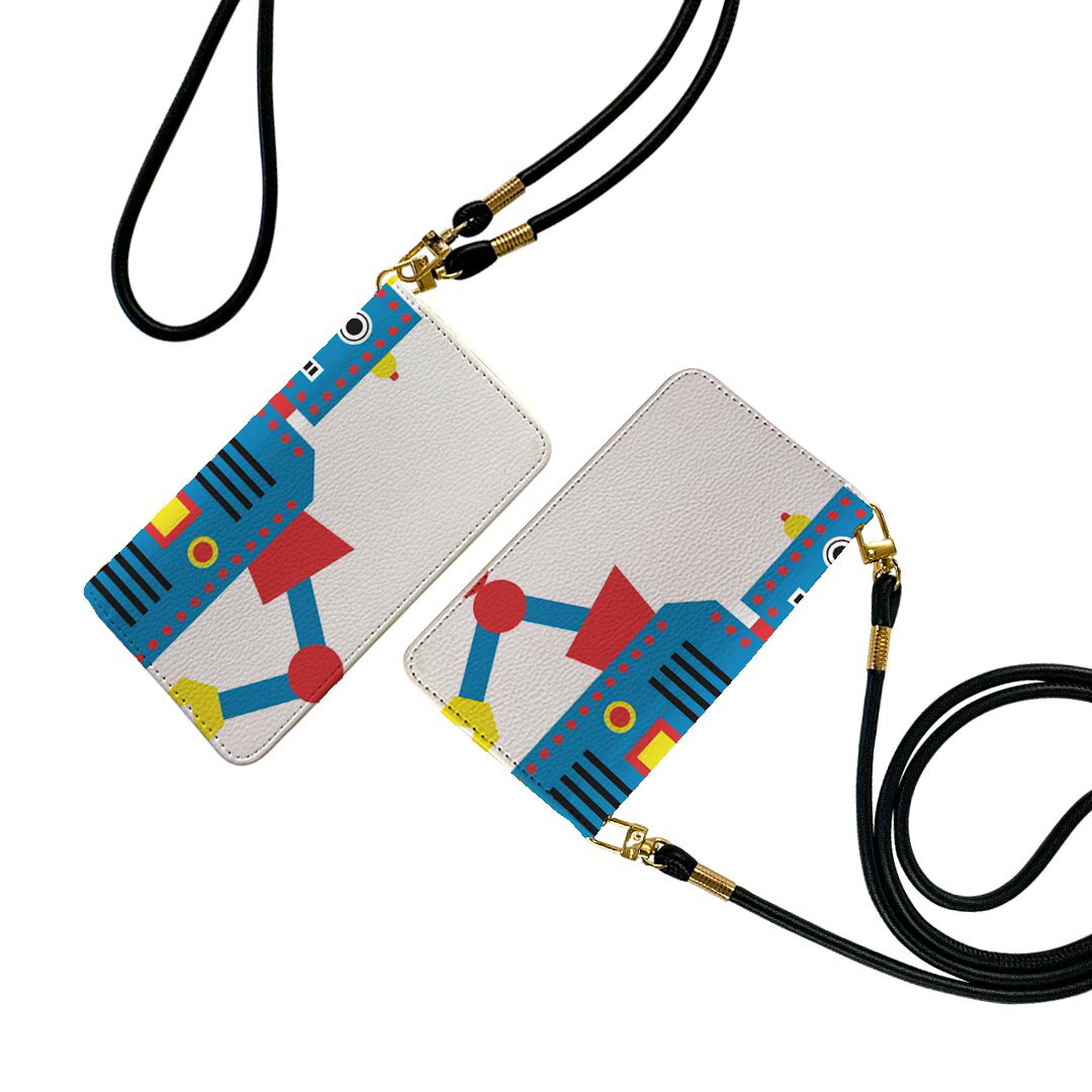 商品特徴・ショルダー付き手帳型スマホケース・シームレスな全面デザイン（内側は落ち着いたオフホワイト）・外側は高品質の人工革を使用・内側にはスマホを装着するケースが付属・機種専用のカメラホール仕様でケースを装着したままの撮影が可能・ワンセグや...