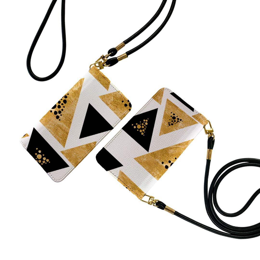 商品特徴・ショルダー付き手帳型スマホケース・シームレスな全面デザイン（内側は落ち着いたオフホワイト）・外側は高品質の人工革を使用・内側にはスマホを装着するケースが付属・機種専用のカメラホール仕様でケースを装着したままの撮影が可能・ワンセグや...