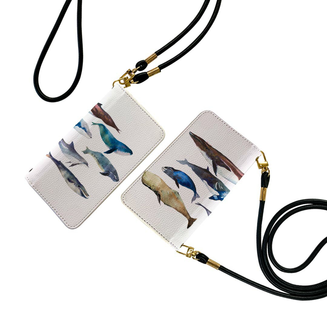 商品特徴・ショルダー付き手帳型スマホケース・シームレスな全面デザイン（内側は落ち着いたオフホワイト）・外側は高品質の人工革を使用・内側にはスマホを装着するケースが付属・機種専用のカメラホール仕様でケースを装着したままの撮影が可能・ワンセグや...