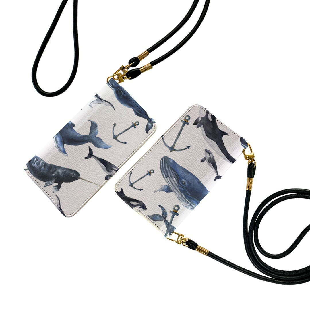 商品特徴・ショルダー付き手帳型スマホケース・シームレスな全面デザイン（内側は落ち着いたオフホワイト）・外側は高品質の人工革を使用・内側にはスマホを装着するケースが付属・機種専用のカメラホール仕様でケースを装着したままの撮影が可能・ワンセグや...