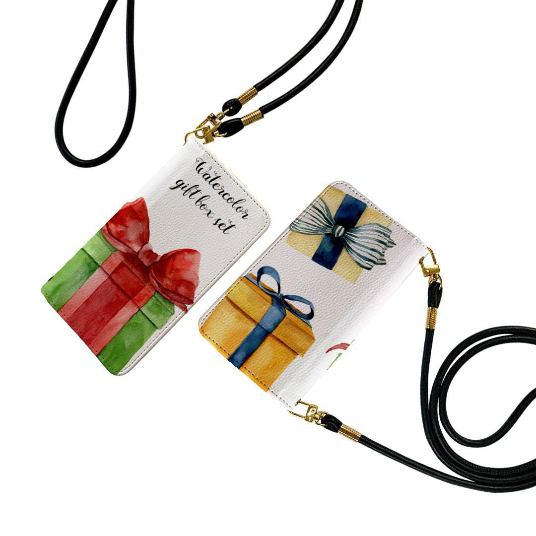 商品特徴・ショルダー付き手帳型スマホケース・シームレスな全面デザイン（内側は落ち着いたオフホワイト）・外側は高品質の人工革を使用・内側にはスマホを装着するケースが付属・機種専用のカメラホール仕様でケースを装着したままの撮影が可能・ワンセグや...