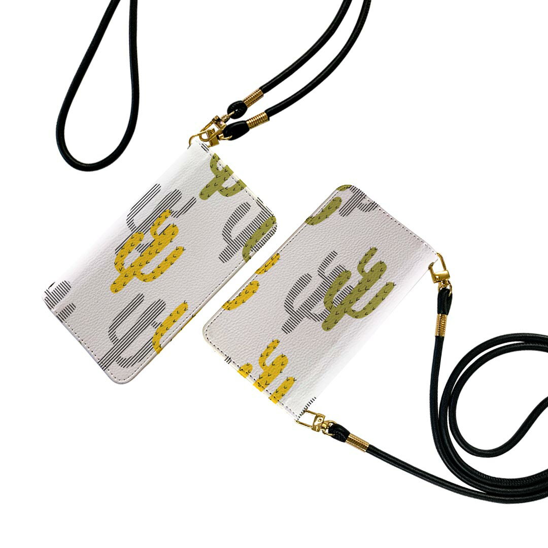 商品特徴・ショルダー付き手帳型スマホケース・シームレスな全面デザイン（内側は落ち着いたオフホワイト）・外側は高品質の人工革を使用・内側にはスマホを装着するケースが付属・機種専用のカメラホール仕様でケースを装着したままの撮影が可能・ワンセグや...