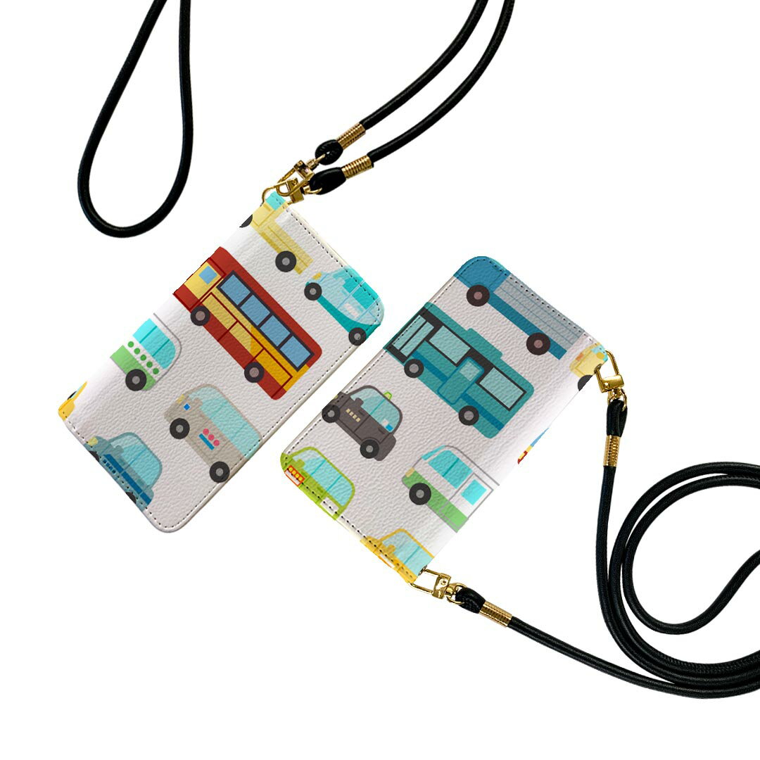 商品特徴・ショルダー付き手帳型スマホケース・シームレスな全面デザイン（内側は落ち着いたオフホワイト）・外側は高品質の人工革を使用・内側にはスマホを装着するケースが付属・機種専用のカメラホール仕様でケースを装着したままの撮影が可能・ワンセグや...