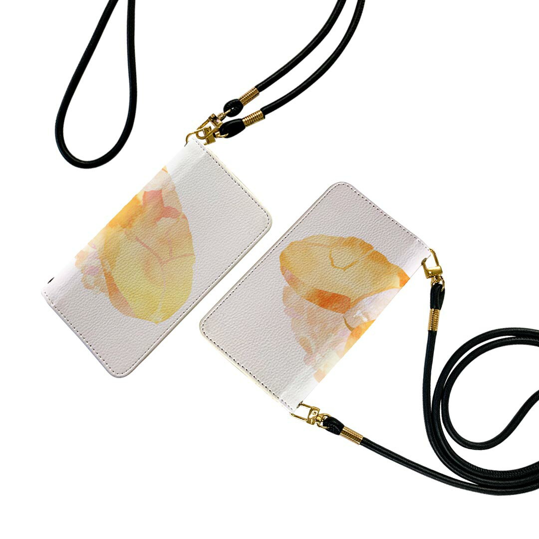 商品特徴・ショルダー付き手帳型スマホケース・シームレスな全面デザイン（内側は落ち着いたオフホワイト）・外側は高品質の人工革を使用・内側にはスマホを装着するケースが付属・機種専用のカメラホール仕様でケースを装着したままの撮影が可能・ワンセグや...