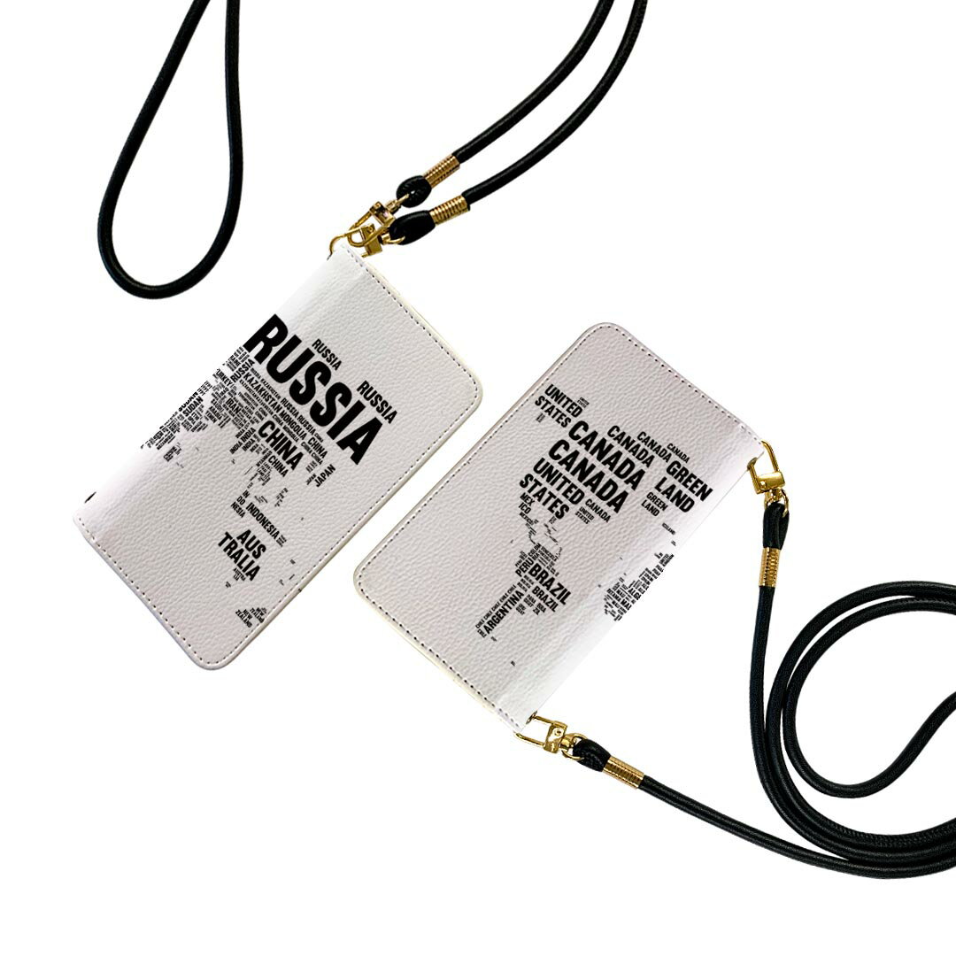 商品特徴・ショルダー付き手帳型スマホケース・シームレスな全面デザイン（内側は落ち着いたオフホワイト）・外側は高品質の人工革を使用・内側にはスマホを装着するケースが付属・機種専用のカメラホール仕様でケースを装着したままの撮影が可能・ワンセグや...