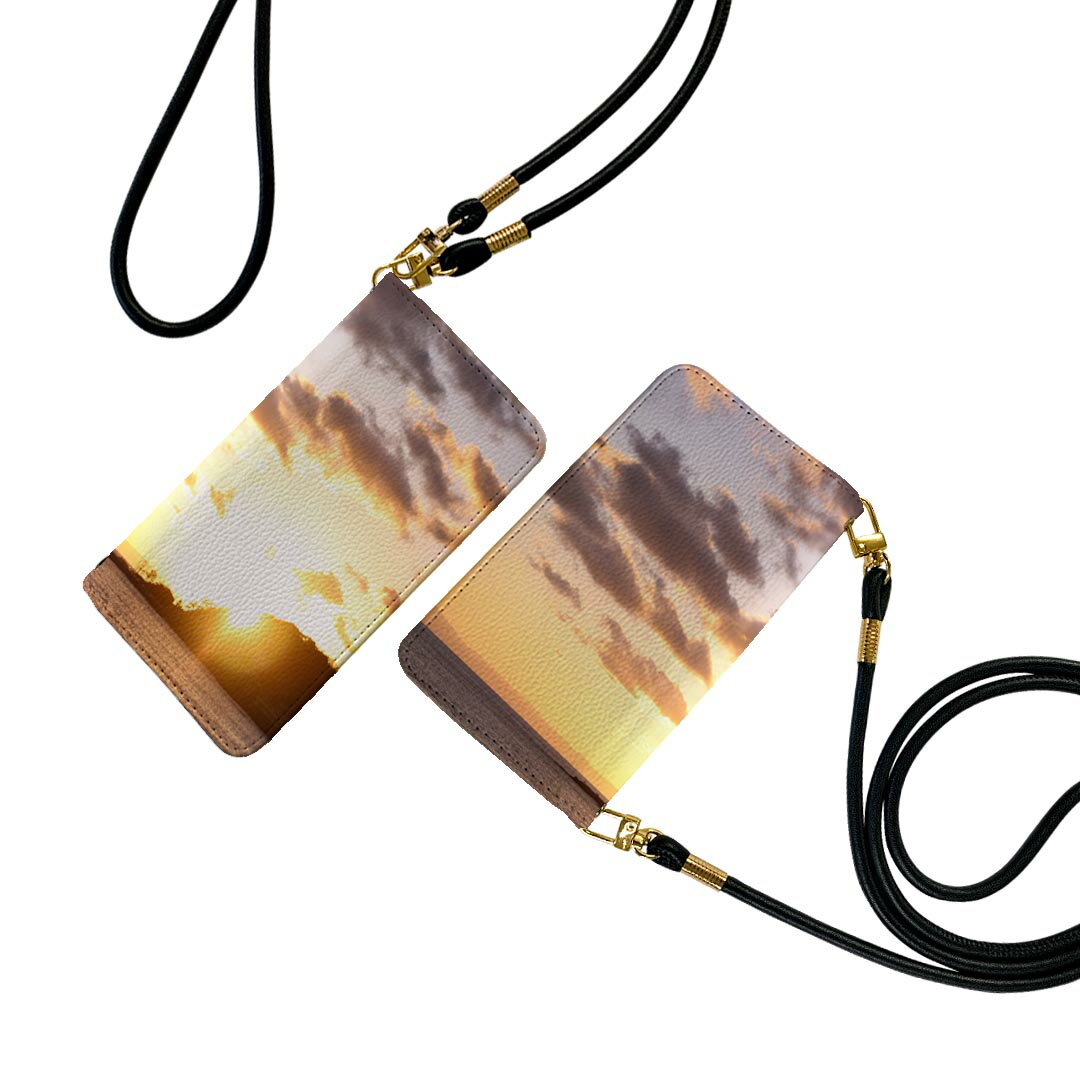 商品特徴・ショルダー付き手帳型スマホケース・シームレスな全面デザイン（内側は落ち着いたオフホワイト）・外側は高品質の人工革を使用・内側にはスマホを装着するケースが付属・機種専用のカメラホール仕様でケースを装着したままの撮影が可能・ワンセグや...