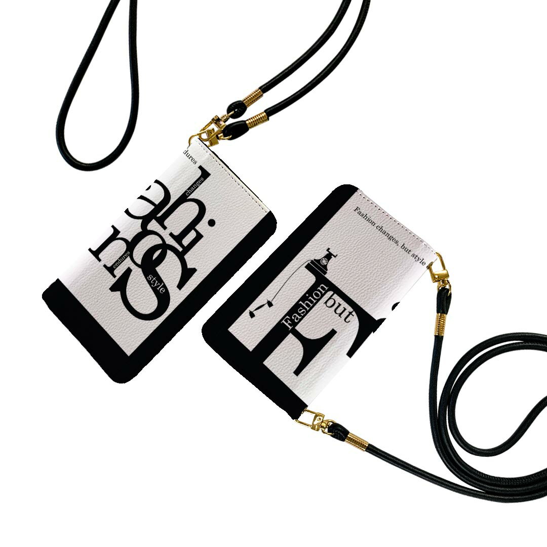 商品特徴・ショルダー付き手帳型スマホケース・シームレスな全面デザイン（内側は落ち着いたオフホワイト）・外側は高品質の人工革を使用・内側にはスマホを装着するケースが付属・機種専用のカメラホール仕様でケースを装着したままの撮影が可能・ワンセグや...