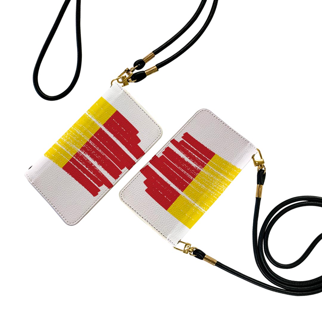 商品特徴・ショルダー付き手帳型スマホケース・シームレスな全面デザイン（内側は落ち着いたオフホワイト）・外側は高品質の人工革を使用・内側にはスマホを装着するケースが付属・機種専用のカメラホール仕様でケースを装着したままの撮影が可能・ワンセグや...