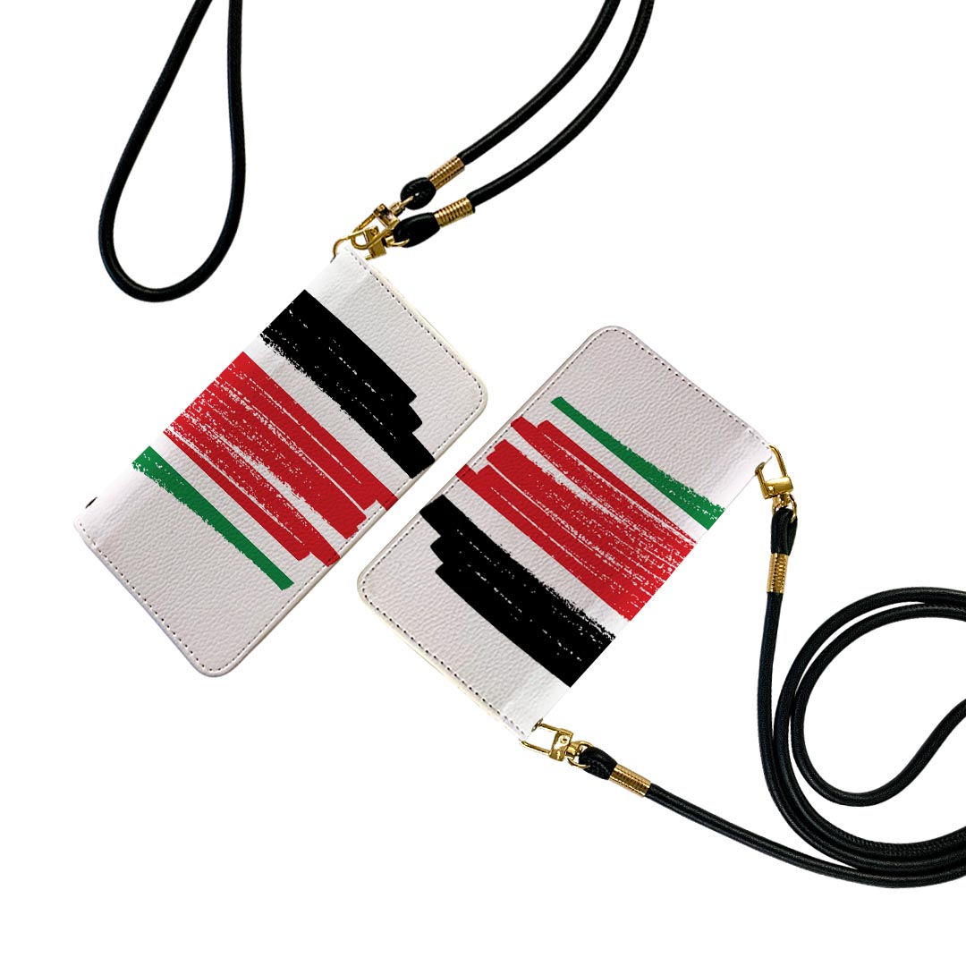 商品特徴・ショルダー付き手帳型スマホケース・シームレスな全面デザイン（内側は落ち着いたオフホワイト）・外側は高品質の人工革を使用・内側にはスマホを装着するケースが付属・機種専用のカメラホール仕様でケースを装着したままの撮影が可能・ワンセグや...