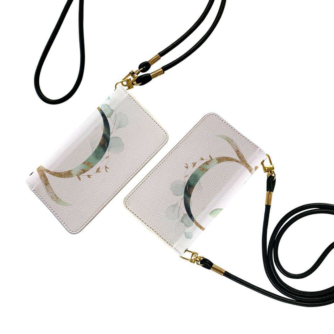 商品特徴・ショルダー付き手帳型スマホケース・シームレスな全面デザイン（内側は落ち着いたオフホワイト）・外側は高品質の人工革を使用・内側にはスマホを装着するケースが付属・機種専用のカメラホール仕様でケースを装着したままの撮影が可能・ワンセグや...