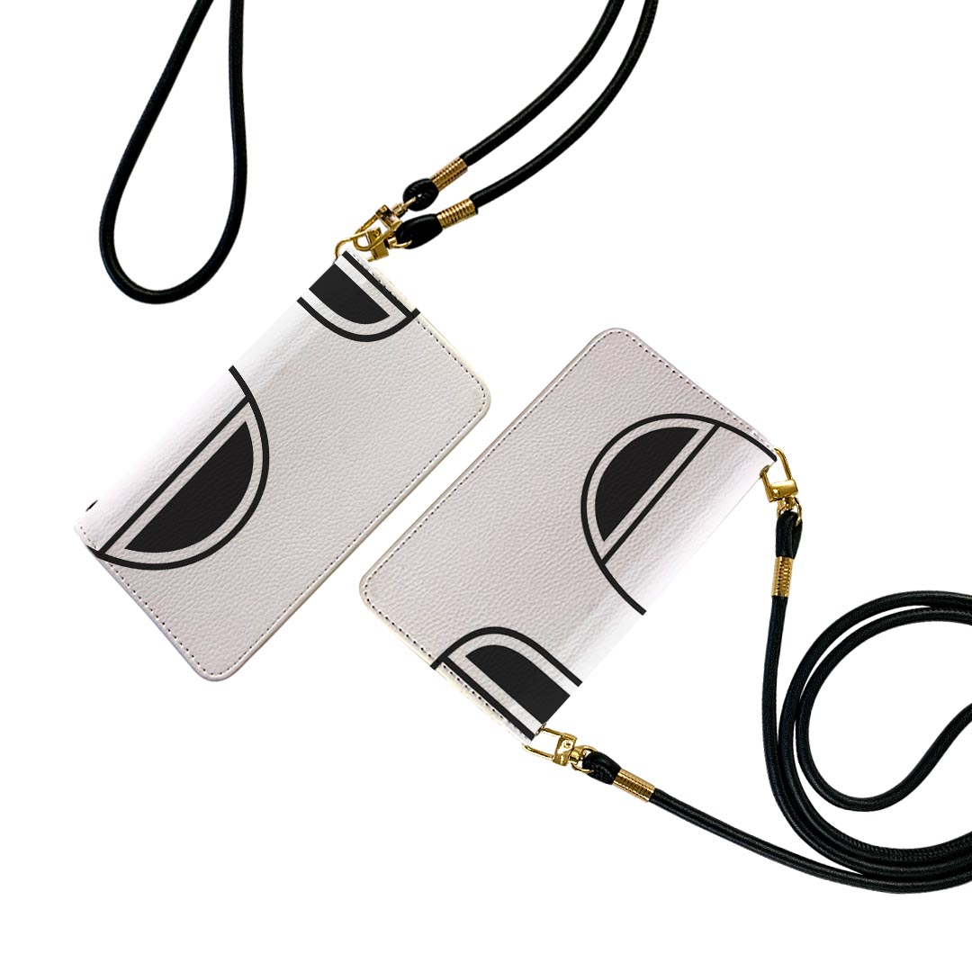 商品特徴・ショルダー付き手帳型スマホケース・シームレスな全面デザイン（内側は落ち着いたオフホワイト）・外側は高品質の人工革を使用・内側にはスマホを装着するケースが付属・機種専用のカメラホール仕様でケースを装着したままの撮影が可能・ワンセグや...