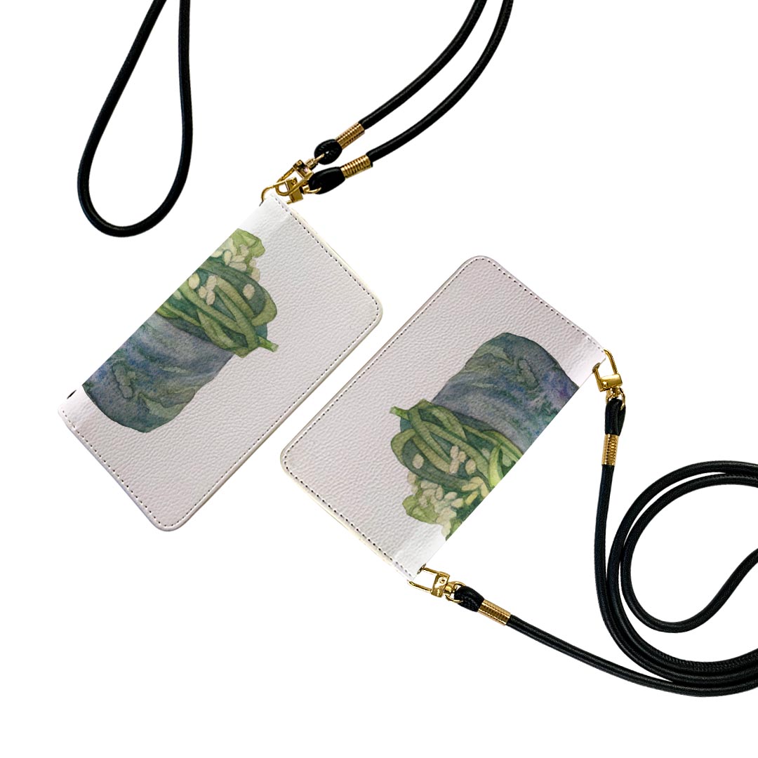 商品特徴・ショルダー付き手帳型スマホケース・シームレスな全面デザイン（内側は落ち着いたオフホワイト）・外側は高品質の人工革を使用・内側にはスマホを装着するケースが付属・機種専用のカメラホール仕様でケースを装着したままの撮影が可能・ワンセグや...