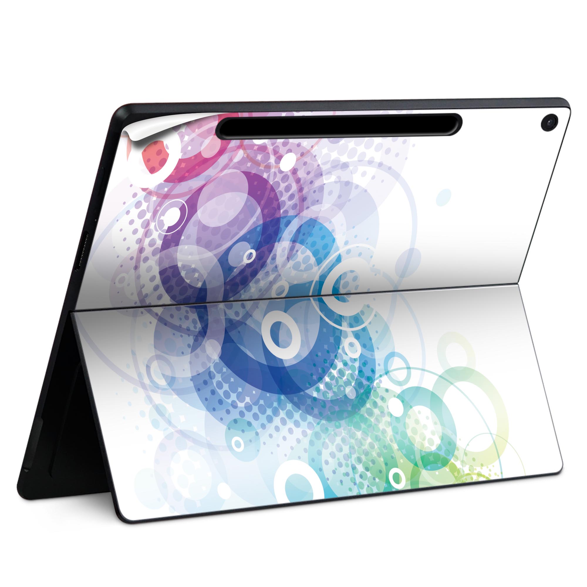 商品特徴・貼るだけでかんたん着せ替え、Surfac Pro 12インチ(2025) 共通対応デザインスキンシール・高精細プリントで写真と遜色のない仕上がり！半光沢シートでしっとりツヤのある表現力・ちょっとしたすり傷からSurface本体を保...