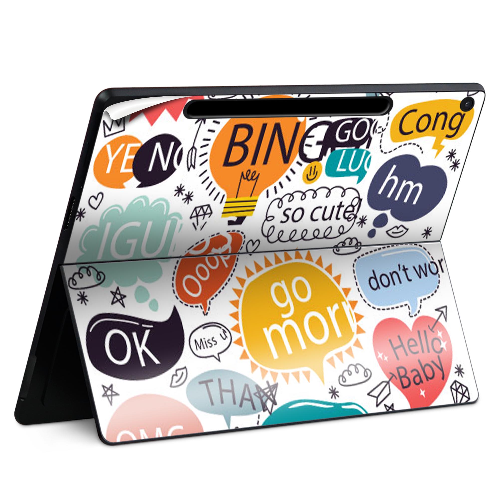 商品特徴・貼るだけでかんたん着せ替え、Surfac Pro 12インチ(2025) 共通対応デザインスキンシール・高精細プリントで写真と遜色のない仕上がり！半光沢シートでしっとりツヤのある表現力・ちょっとしたすり傷からSurface本体を保...