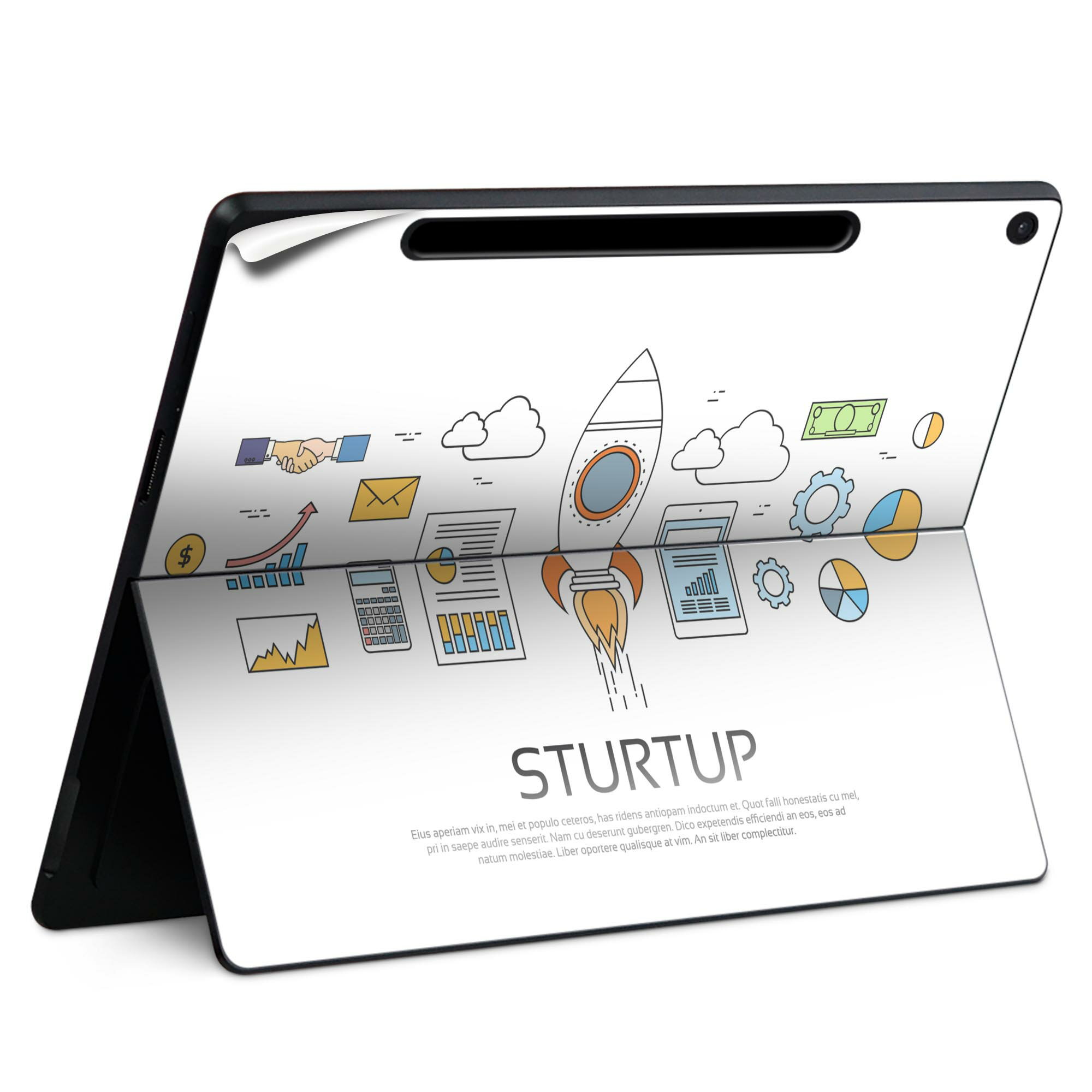 商品特徴・貼るだけでかんたん着せ替え、Surfac Pro 12インチ(2025) 共通対応デザインスキンシール・高精細プリントで写真と遜色のない仕上がり！半光沢シートでしっとりツヤのある表現力・ちょっとしたすり傷からSurface本体を保...
