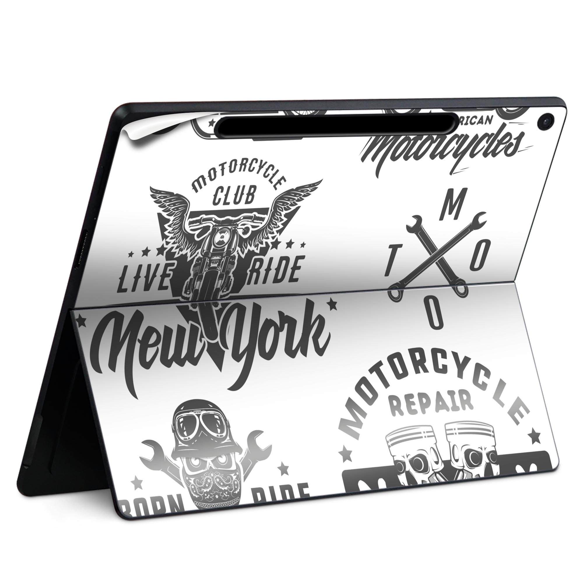 商品特徴・貼るだけでかんたん着せ替え、Surfac Pro 12インチ(2025) 共通対応デザインスキンシール・高精細プリントで写真と遜色のない仕上がり！半光沢シートでしっとりツヤのある表現力・ちょっとしたすり傷からSurface本体を保...