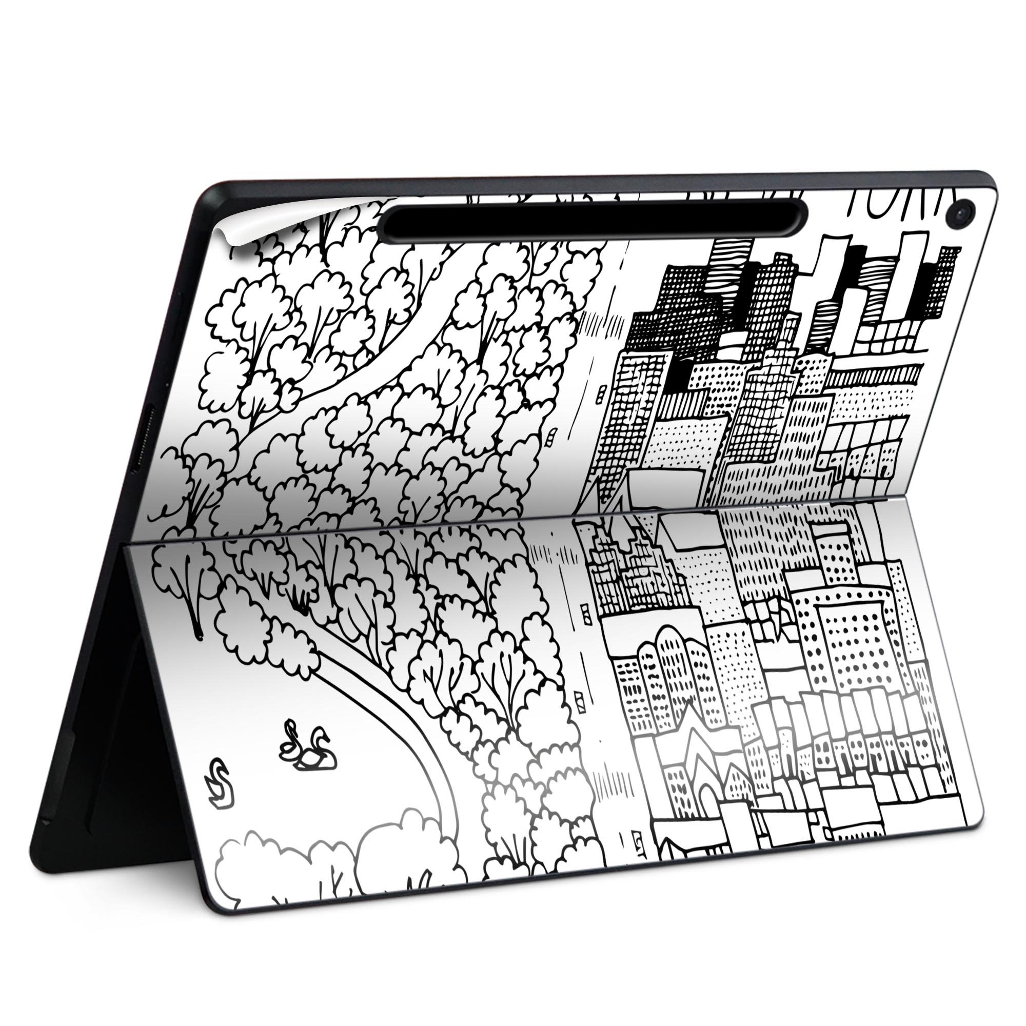 商品特徴・貼るだけでかんたん着せ替え、Surfac Pro 12インチ(2025) 共通対応デザインスキンシール・高精細プリントで写真と遜色のない仕上がり！半光沢シートでしっとりツヤのある表現力・ちょっとしたすり傷からSurface本体を保...