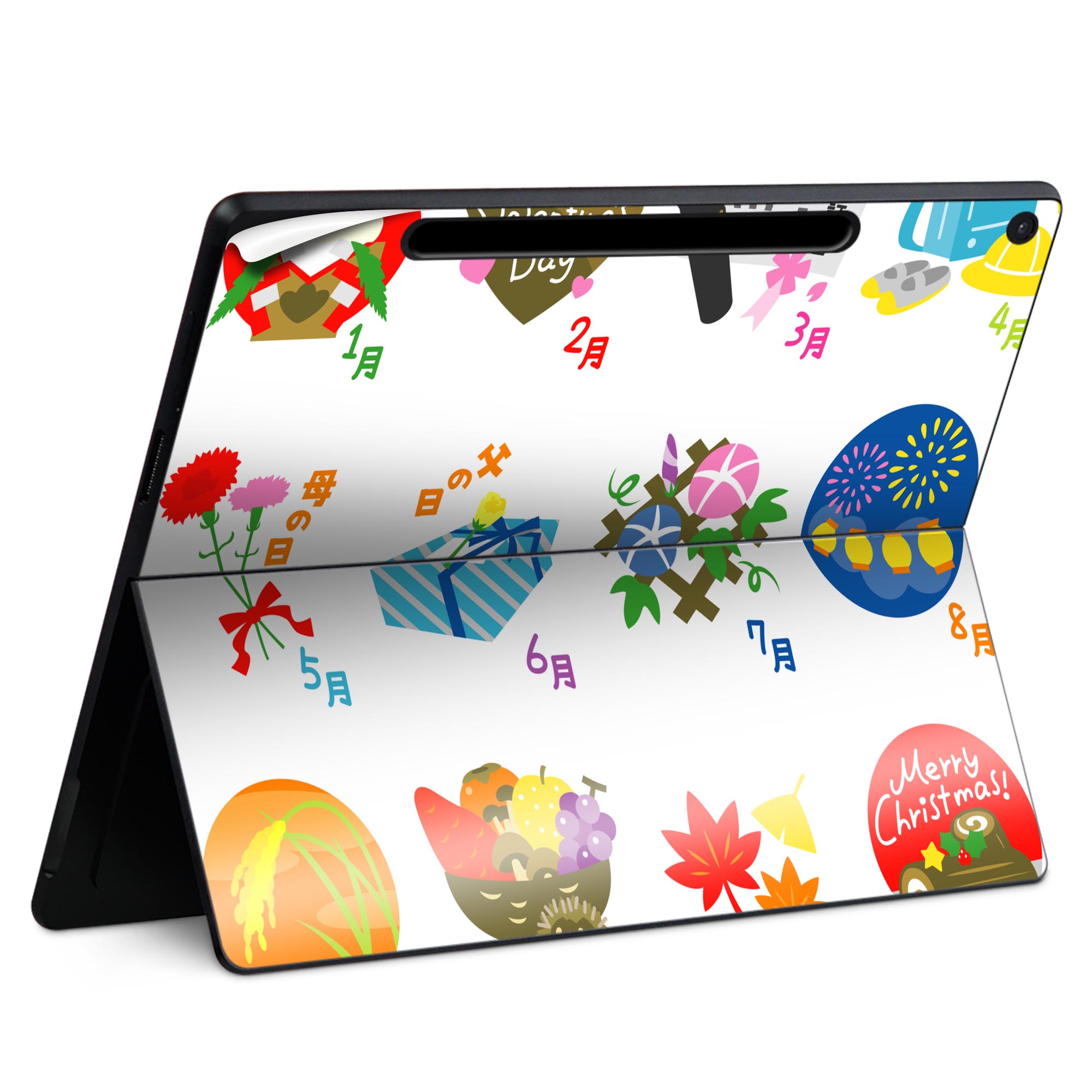 商品特徴・貼るだけでかんたん着せ替え、Surfac Pro 12インチ(2025) 共通対応デザインスキンシール・高精細プリントで写真と遜色のない仕上がり！半光沢シートでしっとりツヤのある表現力・ちょっとしたすり傷からSurface本体を保...