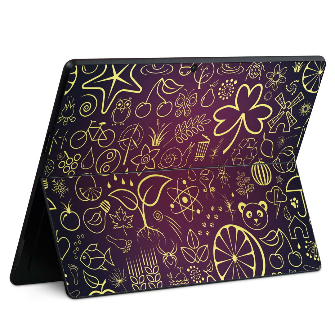 商品特徴・貼るだけでかんたん着せ替え、Surface Pro9 Pro 8 Surface Pro X 共通対応デザインスキンシール・高精細プリントで写真と遜色のない仕上がり！半光沢シートでしっとりツヤのある表現力・ちょっとしたすり傷からS...