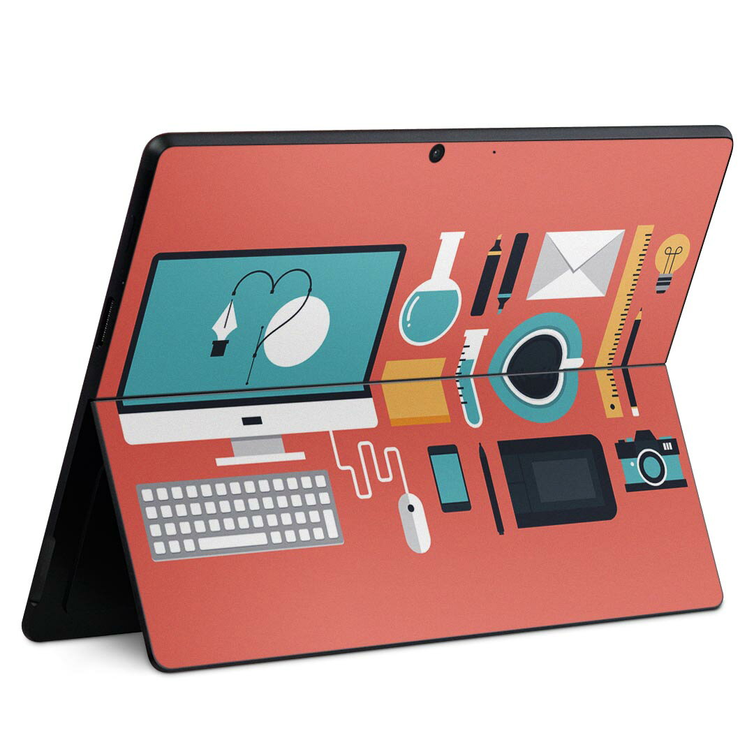 商品特徴・貼るだけでかんたん着せ替え、Surface Pro9 Pro 8 Surface Pro X 共通対応デザインスキンシール・高精細プリントで写真と遜色のない仕上がり！半光沢シートでしっとりツヤのある表現力・ちょっとしたすり傷からS...