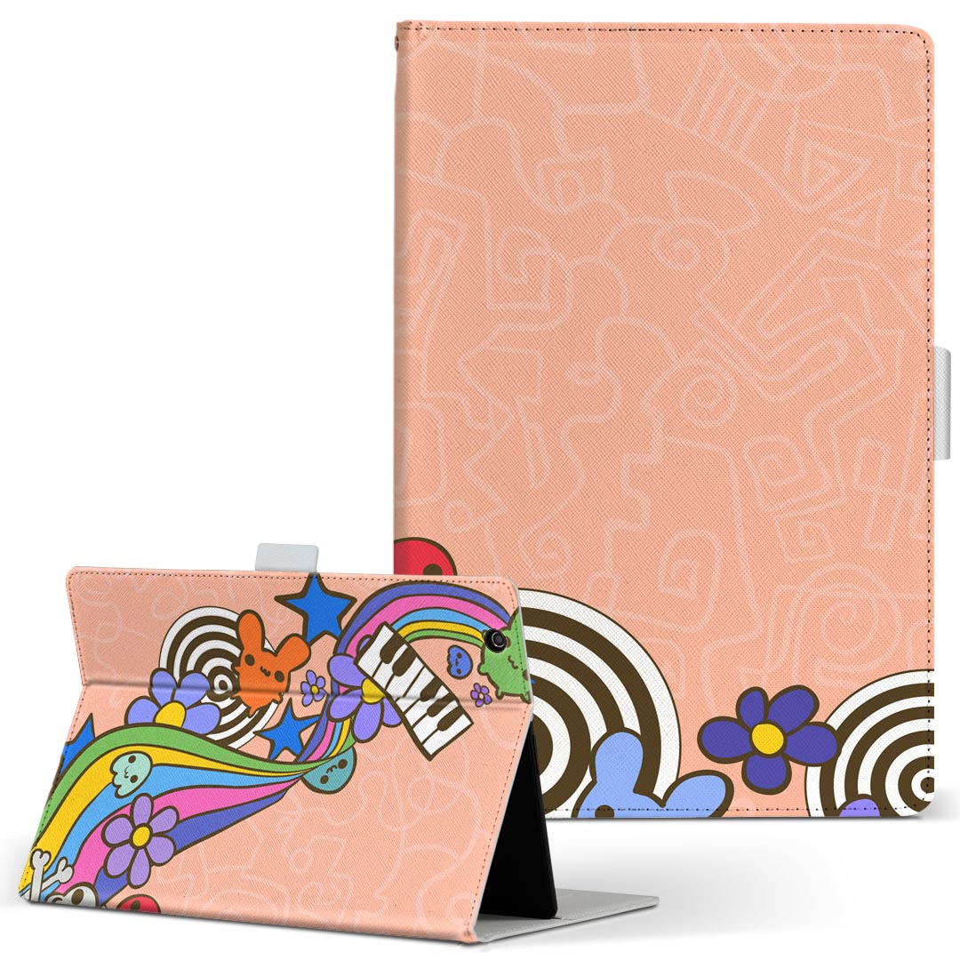 商品特徴・高品質な人工革に継ぎ目のないシームレスな全面デザイン。・業務用の特殊印刷機を使用した高精細プリント。さらにUV加工を施しダメージに強い仕上がり。・動画などの視聴に便利なスタンド機能。・内側に便利なカードスロット＆ロングポケット。・...