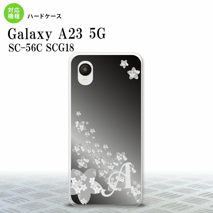 配達方法 &nbsp;メール便宅配便 代金引換×○ 日時指定×○ お届け方法ポスト投函手渡し 商品保証×○ GalaxyA23 Galaxy A23 スマホケース 背面ケース ハードケース 花柄 サクラ D 黒 +アルファベット商品コード：...
