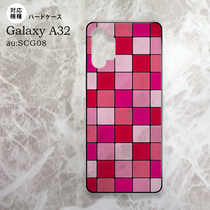 配達方法 &nbsp;メール便宅配便 代金引換×○ 日時指定×○ お届け方法ポスト投函手渡し 商品保証×○ SCG08 Galaxy A32 背面ケース カバー ステンドグラス風 スクエア ピンク ステンドグラス風商品コード：nk-a32-...