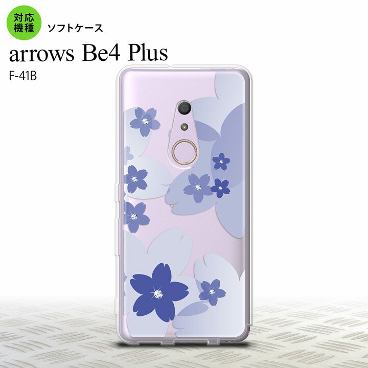 配達方法 &nbsp;メール便宅配便 代金引換×○ 日時指定×○ お届け方法ポスト投函手渡し 商品保証×○ F41B arrows Be4 Plus スマホケース ソフトケース 花柄 サクラ B 青商品コード：nk-f41b-tp059対応...