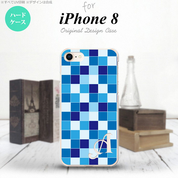 配達方法 &nbsp;メール便宅配便 代金引換×○ 日時指定×○ お届け方法ポスト投函手渡し 商品保証×○ iPhone7 iPhone8 スマホケース ハードケース スクエア モザイク 青 +アルファベット商品コード：nk-ip8-102...