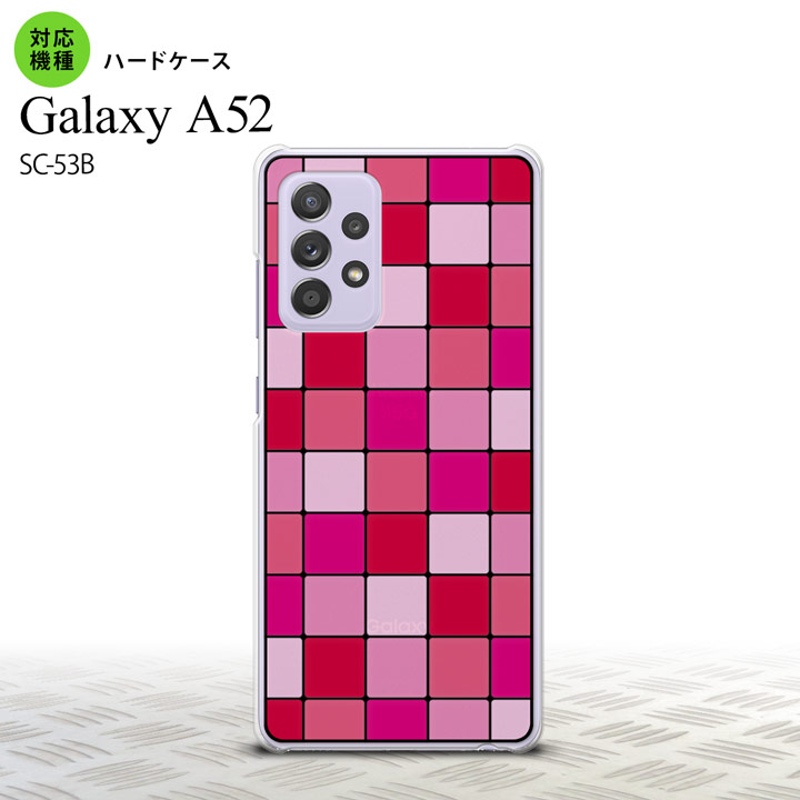 配達方法 &nbsp;メール便宅配便 代金引換×○ 日時指定×○ お届け方法ポスト投函手渡し 商品保証×○ SC-53B Galaxy A52 背面ケース カバー ステンドグラス風 おしゃれ スクエア ピンク ステンドグラス風商品コード：n...
