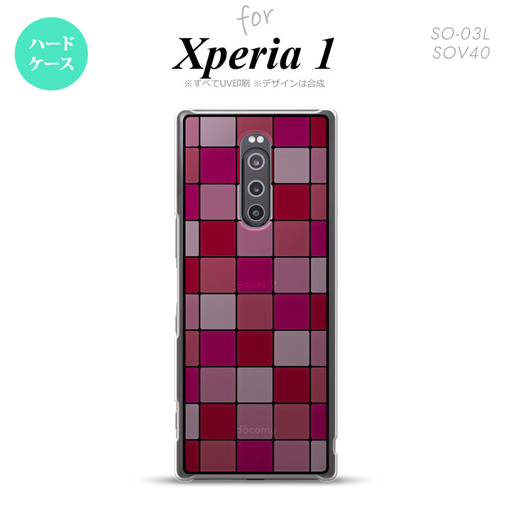 配達方法 &nbsp;メール便宅配便 代金引換×○ 日時指定×○ お届け方法ポスト投函手渡し 商品保証×○ SO-03L SOV40 901SO Xperia 1 スマホケース カバー スクエア ピンク ステンドグラス風商品コード：nk-x...