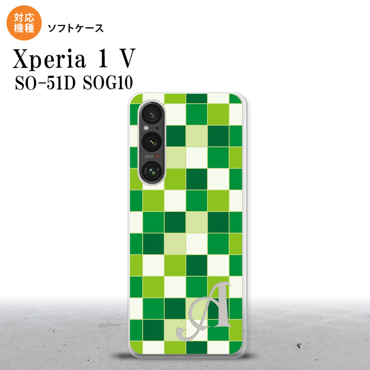 配達方法 &nbsp;メール便宅配便 代金引換×○ 日時指定×○ お届け方法ポスト投函手渡し 商品保証×○ Xperia 1V Xperia 1V スマホケース 背面ケースソフトケース スクエア モザイク 緑 +アルファベット商品コード：n...