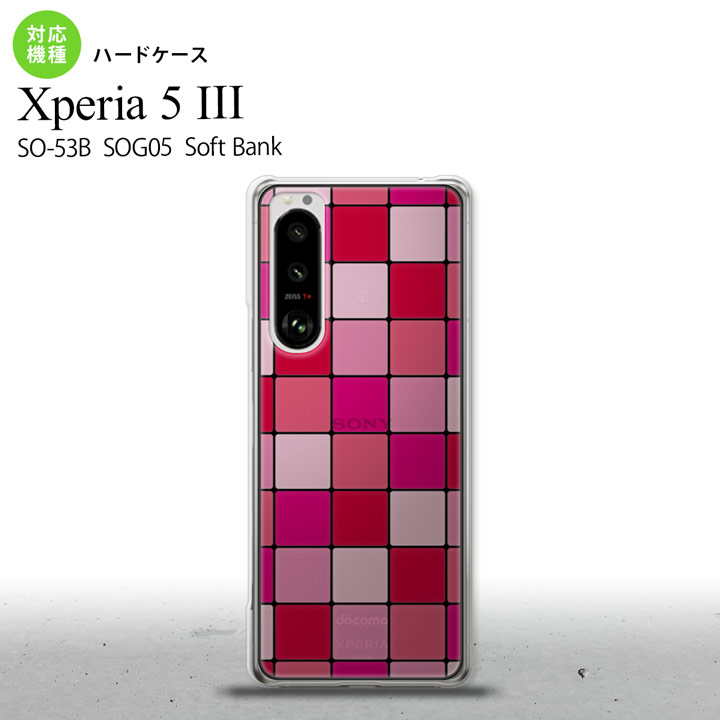 配達方法 &nbsp;メール便宅配便 代金引換×○ 日時指定×○ お届け方法ポスト投函手渡し 商品保証×○ SO-53B SOG05 Xperia5III 背面ケース カバー ステンドグラス風 スクエア ピンク ステンドグラス風商品コード：...