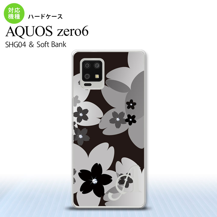 配達方法 &nbsp;メール便宅配便 代金引換×○ 日時指定×○ お届け方法ポスト投函手渡し 商品保証×○ SHG04 SHG04 ZERO6 AQUOS zero6 スマホケース ハードケース 花柄 サクラ C 黒 +アルファベット商品コ...