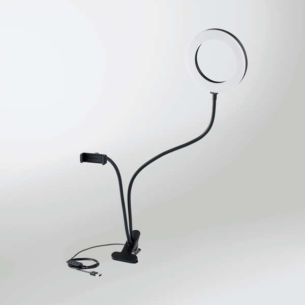 【商品説明】■撮影・オンライン会議に最適なクリップタイプのリングライトです。室内でも明るく撮れるようになり「暗くて顔がよく見えない」を解決します。■動画撮影や配信の際に必須のキャッチライト。リング状の光が瞳に映り、輝きのある表情を演出するこ...