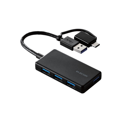 ■USB-AポートにもUSB Type-C(TM)ポートにも接続できる、変換アダプター付きUSB 5Gbps(USB3.1(Gen1))ハブです。コネクター部分を変えられるため、パソコンとタブレットの両方で使いたい場合にも、これ一つで手軽に...