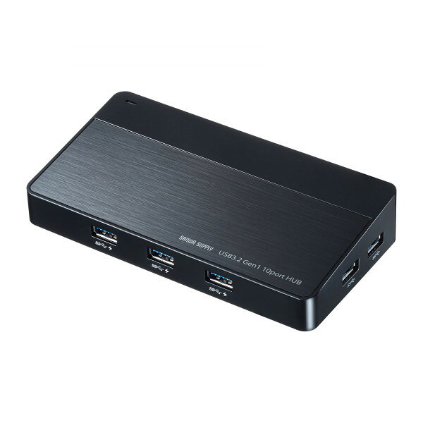 【商品説明】●USB3.2 Gen1に対応した10ポートセルフパワーUSBハブです。●USB3.2 Gen1 Aコネクタでパソコンなどに接続することが可能です。●スマートフォン、タブレットなどを充電ができる充電ポートを3ポート搭載しています...