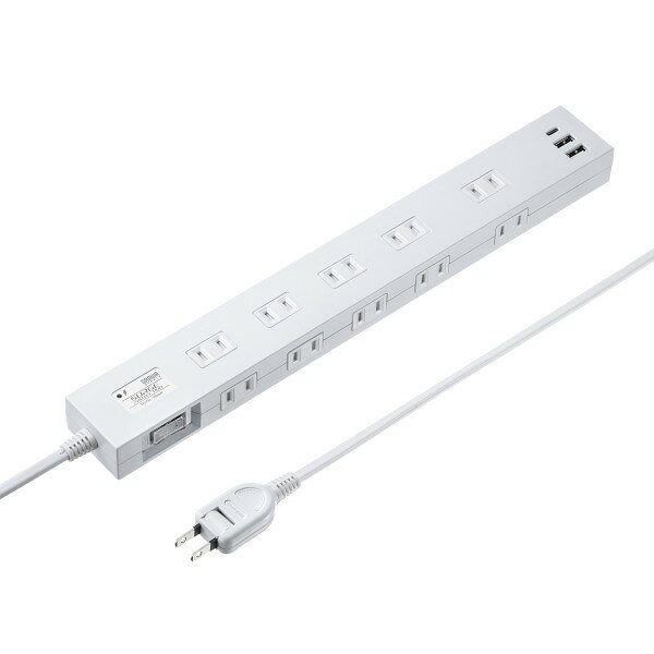 ■特徴●小型ACアダプタが差し込める（差込口ピッチ45mm）10個口電源タップ。iPadなどのタブレットの充電器接続に便利です。●雷ガードを内蔵しており、恐ろしい雷から機器をガードします。雷ガード作動中確認ランプ付きです。●一括集中スイッチ...