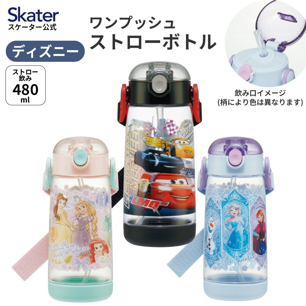中身が見える透明ボディのストロー飲み水筒です。プッシュ式フタで簡単オープン♪底部には衝撃をやわらげるクッション付き！※プラスチック製品ですので当たり所によっては衝撃で破損します。　お取扱いの際は強い衝撃を与えないようお気を付け下さい。ショル...