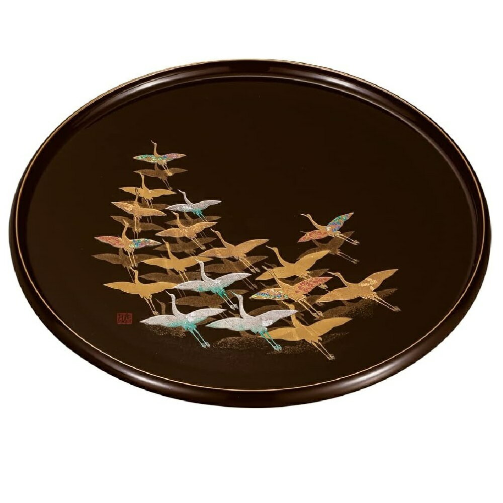 サイズ:直径298mm×高さ18mm 材質:ABS樹脂 塗装:ウレタン塗装 原産国:日本 山中塗（やまなかぬり）または山中漆器（やまなかしっき）とは、石川県加賀市の山中温泉地区で生産される漆器である。 最高級のスクリーン技術を駆使した日本の...